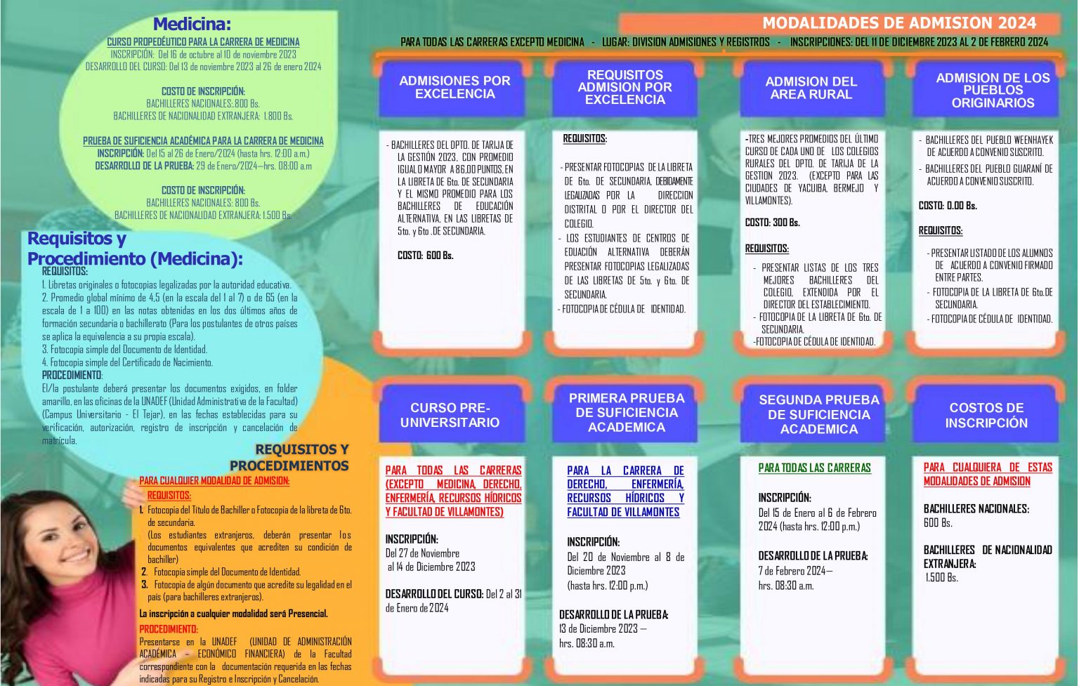 ADMISIONES Y REGISTROS – Oferta Académica UAJMS