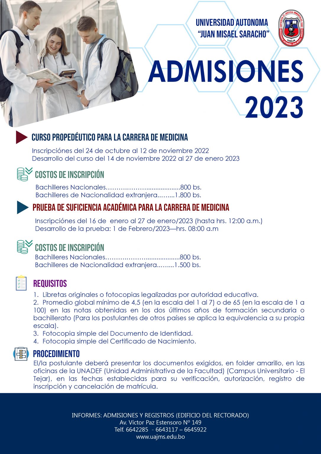 Admisiones 2023 Uajms Universidad Autónoma Juan Misael Saracho