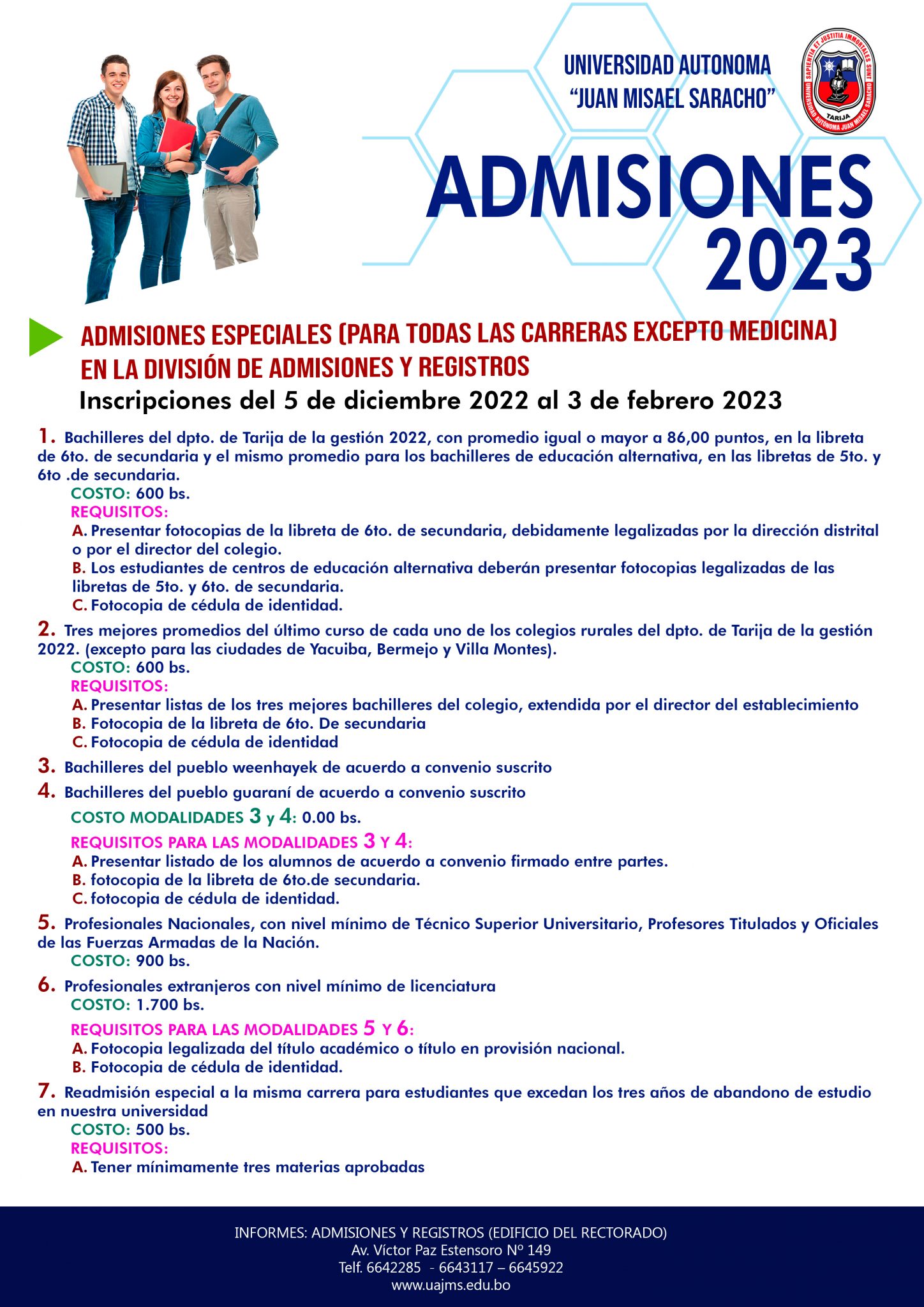 Admisiones 2023 Uajms Universidad Autónoma Juan Misael Saracho
